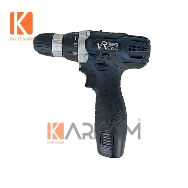 دریل شارژی 12 ولت با کیف VR12V_2A ویوارکس - فروشگاه ابزار و یراق کارکم